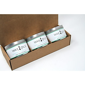 Scented Candles - Peppermint Eucalyptus (Pack of 3) Soy Wax Aromatherapy, 8oz