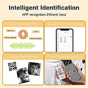 NIIMBOT B21 Inkless Label Maker, Mini Thermal Label Maker Compatible with iOS & Android, for Home Organization, Business, Barcode, QR Code, with 1 Pack 1.96x1.18 inch White Label, Red