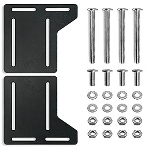 appacare 2Pcs Bed Frame Brackets Adapter for Headboard Extra, Heavy Duty Bed Modification Plate, Headboard Attachment Bracket with Hardware