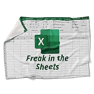 Jschlatt Freak in The Sheets, Funny, Excel Spreadsheet Throw Blanket for Women Men 60" x 50" (150cm x 130cm)
