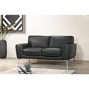 New Classic Furniture Carrara Loveseat, Black
