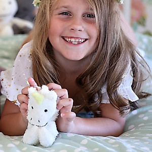 Thermal-Aid Zoo - Mini Microwavable Stuffed Animal - Plush Toy and Hot Cold Pack - Juno The Unicorn - 3.15 x 2.6 x 9.3 in