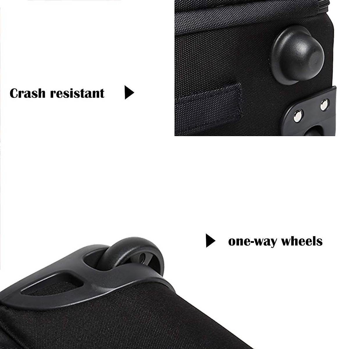 SKYMOVE 19 inches Wheeled Rolling Backpack for Adults and School Students Laptop Books Travel Backpack Bag, Black