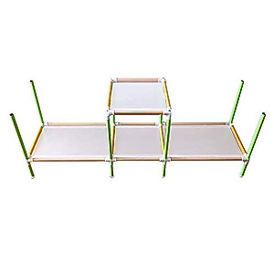 YOUUD Portable Closet 65 Inches Potable Wardrobe Clothes Closet, Colored Rods and Grey Cover Storage Organizer, Quick and Easy to Assemble, Extra Sturdy, Strong and Durable