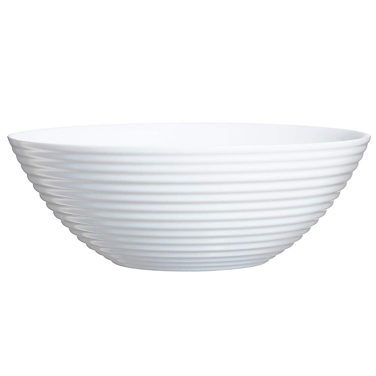 Luminarc 06453 Harena Salad Bowl 27 cm Glass, White, 27 x 27 x 10 cm