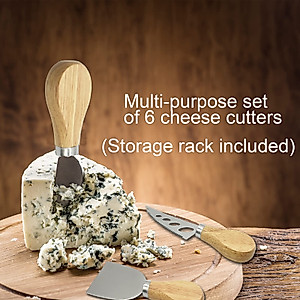 TSGANGY Cheese Knife Set, Cheese Accessories Spread All Kinds of Hard and Soft Cheese Tool, Acrylic Shelves Are used for Storage Management …