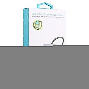 Leya-US Spare Part 7 in 1 Dual USB 3.0 + TF/SD + HDMI/VGA + 3.5mm Jack + Type-C/USB-C Multi-Function USB-C Dock Station