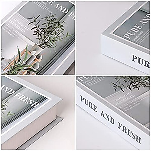 4 Pieces Faux Books for Decoration - Modern Fashion Decorative Books Set for Hardcover Home Decor, Fake Book Stacks Display for Office Bar Coffee Table Rustic Farmhouse Bookshelf