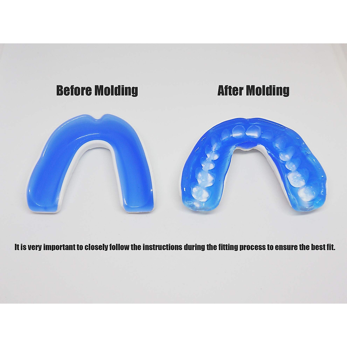 COOLLO SPORTS Boil and Bite Mouth Guard (Youth & Adult) DA Custom Fit Sport Mouthpiece for Football, Hockey, Rugby, Lacrosse, Boxing, MMA (Free Case Included!) (Mint Green & Black, Ages 10 & below)