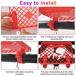 Ehaijia Cell Phone Holder, Balanced Cell Phone Holder with a Screwdriver, Secure and Durable Holder for Smartphones, Compatible with Peloton Bike/Bike+, Easy to install&Multi-functional