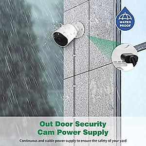 ASKUBSKU Power Extension Cable for Blink Mini Blink100,[10M/33 FT] Micro-USB Charging Cable for Wyze Indoor/Outdoor Security Camera 10 Nail Clips Power Cable for Yi Home Yi Dome Cam Kasa Nest Cam