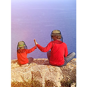 HESTYA 6 Pack Mosquito Head Net Bug Head Net Insects Mesh Head Net for Outdoor Face Neck Head Protecting, Grey