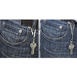 The Key Dangler Pack by KeySmart: Clip Your KeySmart To Anything (Comes with Key Dangler & Key Dangler XL) Silver