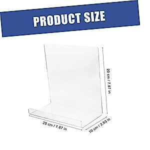 ULTECHNOVO 3pcs Transparent Tablet Holder Book Display Stand Music Folder Shelves for Books File Folder Organizer Office Bookends Desktop Bookend Material Student Acrylic Shelf Book Stoppers