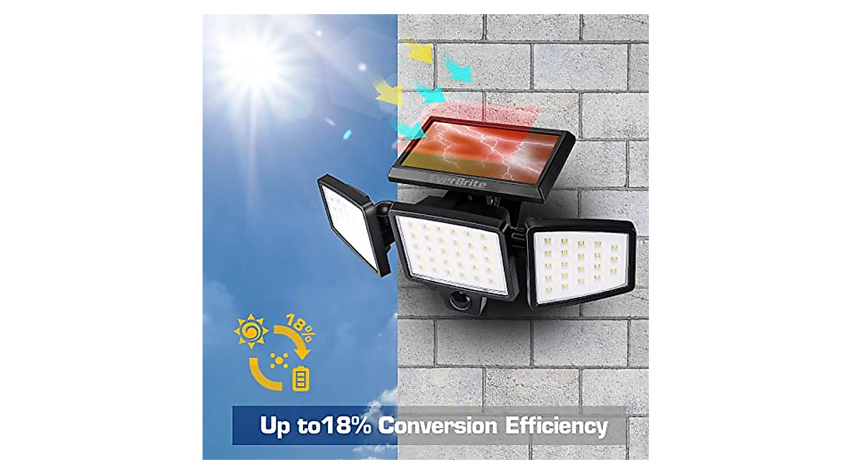 EverBrite Solar Outdoor Lights - Bright, Motion Sensor Security