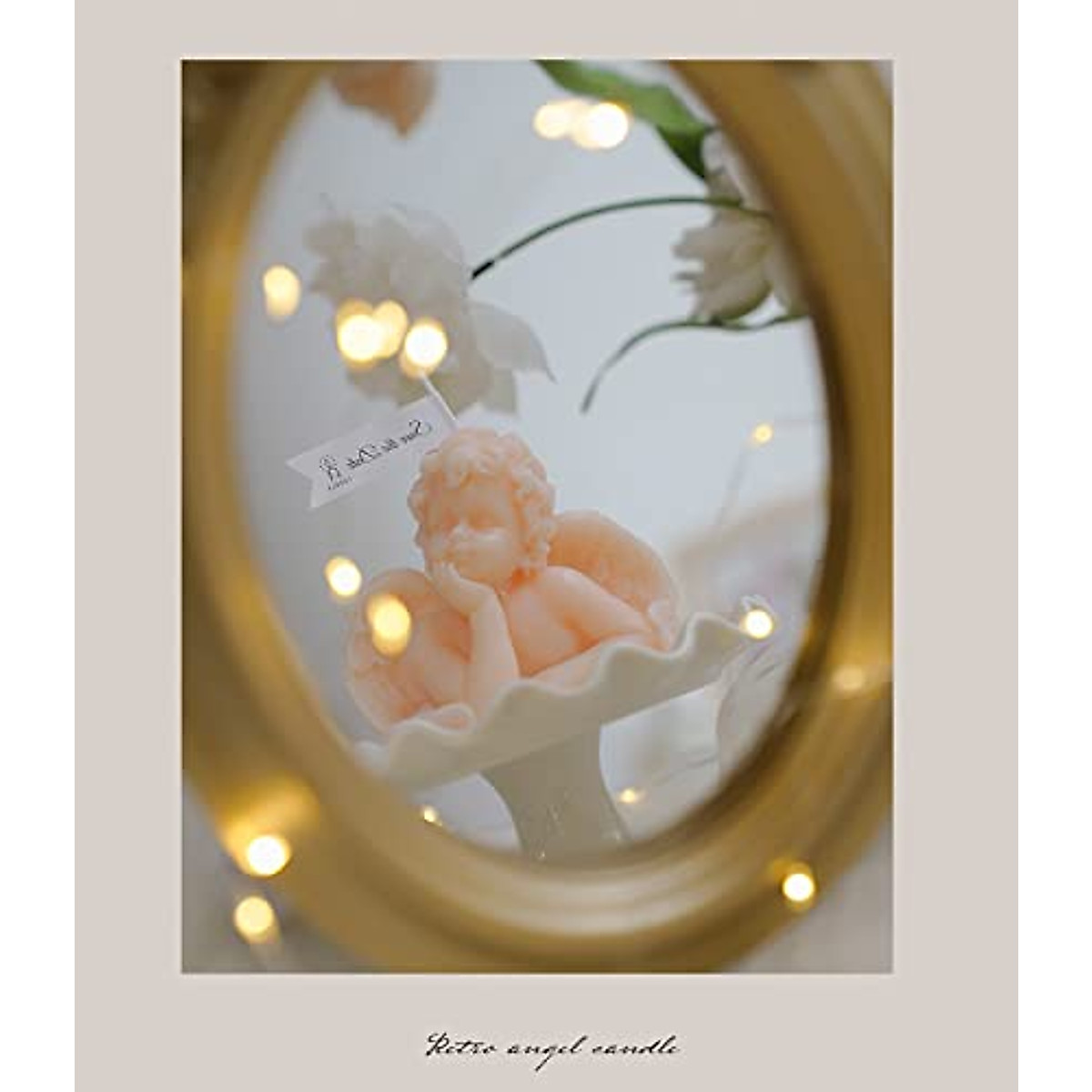 Angel Shaped Scented Candle,150G Aroma Soy Wax Decorative Candle,Handmade Aesthetic Candle for Table Photo Prop Birthday Gift,Prefect for Meditation Stress Relief Mood Boosting Bath Yoga