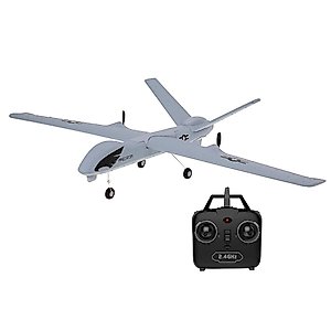 GoolRC Z51 Predator RC Plane, 2.4Ghz 2 Channels Remote Control Airplane with 3-Axis Gyro, Foam Hand Throwing RC Aircraft Glider with 660mm Wingspan, DIY Kit Toys for Kids Beginners