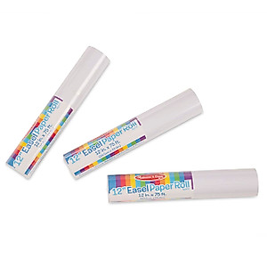 Melissa & Doug Tabletop Easel Paper Roll (12 inches x 75 feet), 3-Pack