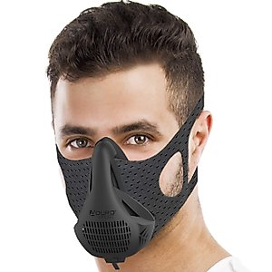 Aduro Sport High Altitude Training Mask Cardio Training Sports Mask Running Mask Breathing Training Workout Masks for Men Breathing Exercise Device (Black)