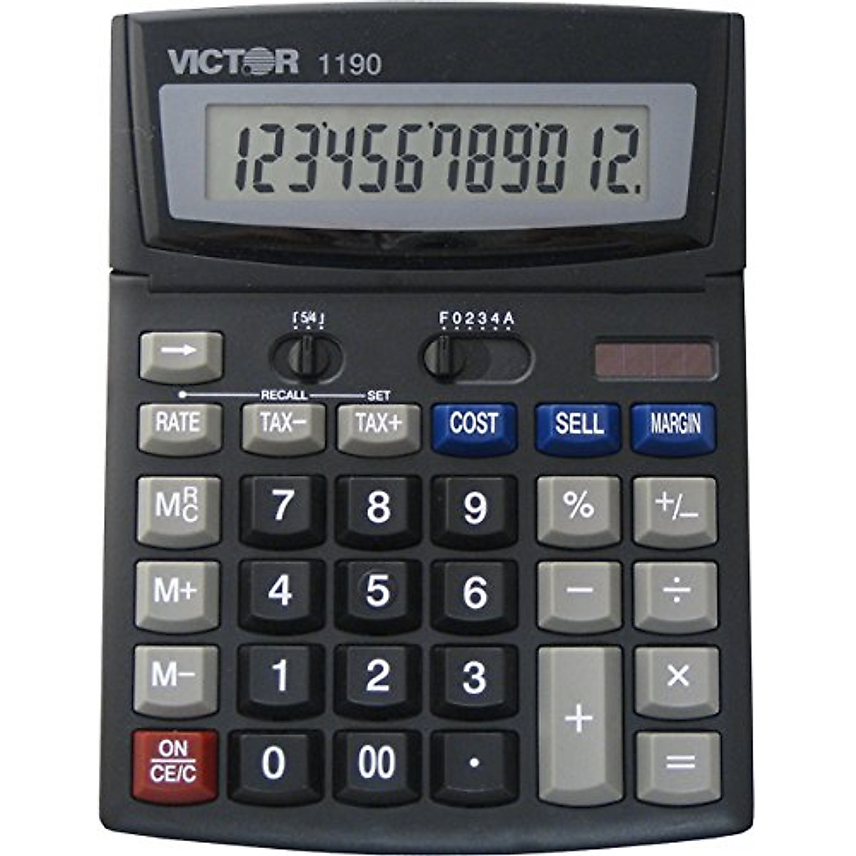 Victor 1190 Desktop Display Calculator, Black, 1" x 5.9" x 7.8"