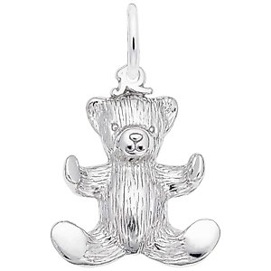 Rembrandt Charms Teddy Bear Charm, Sterling Silver