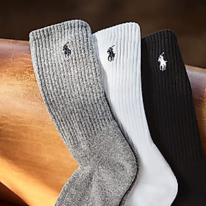POLO RALPH LAUREN Mens Classic Sport Repreve Socks 6 Pair Pack - Arch Support and Comfort Cushioning Solid Bright Low Cut, Multi-colored, 6-12.5 US