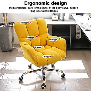 MayNuo Office Chair Gaming Chair Computer Chair Ergonomic Adjustable Linen Office Chair with Soft Seat,Modern Mid-Back Computer Desk Chair,Swivel Chair Task Executive Chair for Men Women Adult/Gray/60