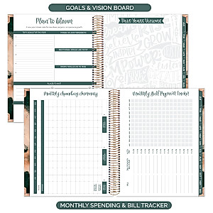 bloom daily planners 2023 Hardcover Calendar Year Goal & Vision Planner (January 2023 - December 2023) - Monthly/Weekly Column View Agenda Organizer - 7.5" x 9" - Wanderlust