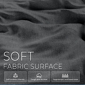 Vigosit Gaming Chair with Heated Massage Lumbar Support, Breathable Fabric Office Chair with Pocket Spring Cushion and Footrest, Recliner High Back PC Chair for Adult Black, JD-0801BK