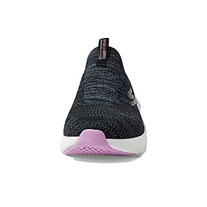 Skechers Women's GO Run Elevate-Indigo Sneaker, Black/Pink, 7