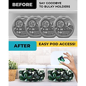 Skywin Laundry Pods Container for Laundry Room Organization, Dishwasher Pods Container (White)