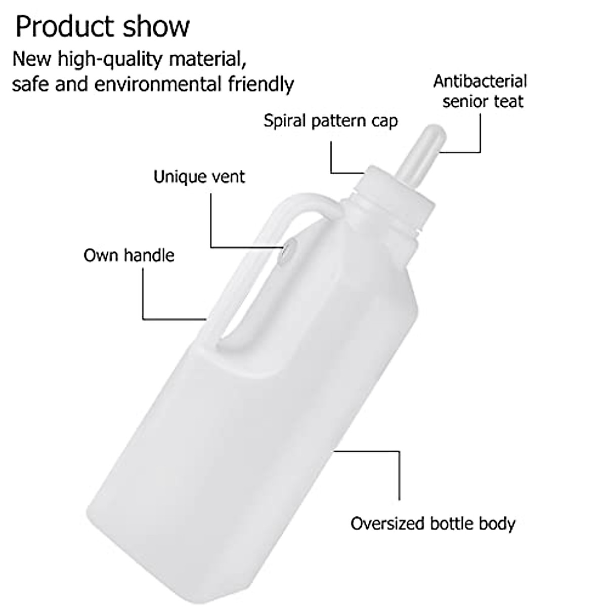 Tofficu Goat Feeding Milk Bucket Bottle Lamb Feeding Bottle with Nipples 850ml Livestock Drink Bottle Jug Goat Calf Milk Water Bottle for Farm Accessories Bottles