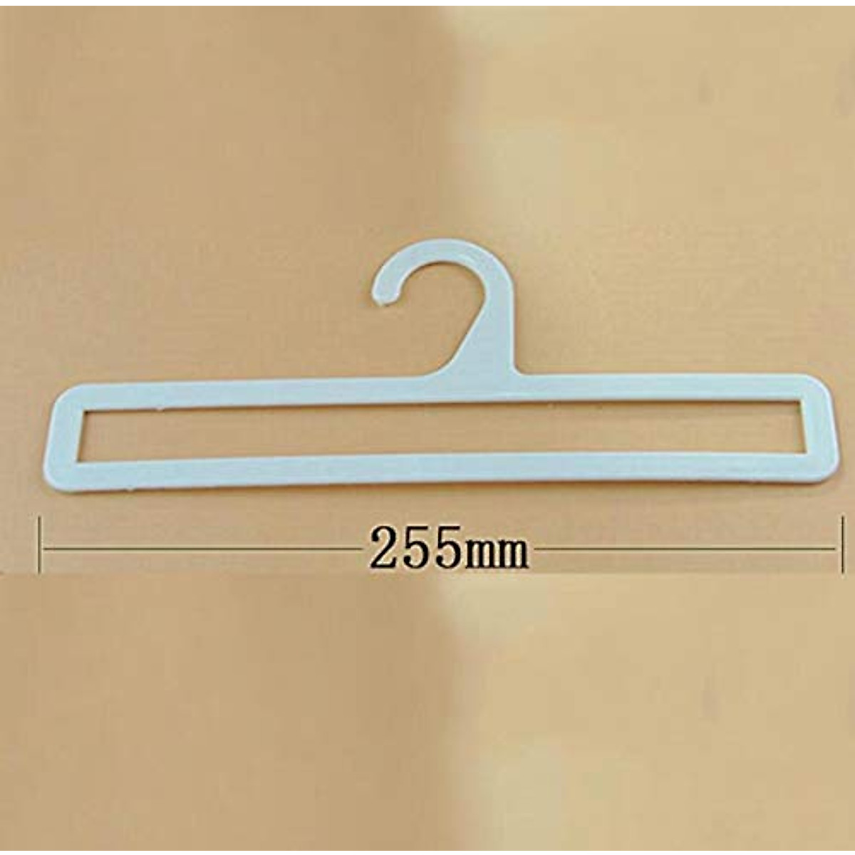 WellieSTR (Pack of 50 Plastic Hangers,Towel/Scarf/Legging Hangers, 25.5cm/10" - White