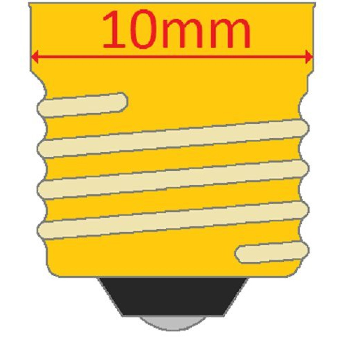 CEC Industries #1447 Bulbs, 18 V, 2.7 W, E10 Base, G-3.5 Shape (Box of 10)