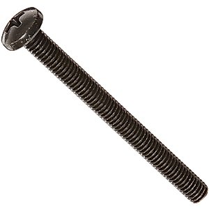 Small Parts 1132MPPBZ Steel Pan Head Machine Screw, Black Zinc Plated, Meets ASME B18.6.3, #2 Phillips Drive, #10-32 Thread Size, 2" Length, Fully Threaded, Import (Pack of 50)