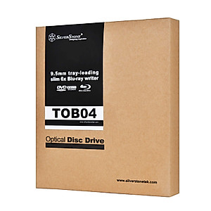 SilverStone Technology 9.5/12.7mm Slim Blu-Ray/DVD/CD Read and Write Tray-Loading Optical Disk (SST-TOB04)