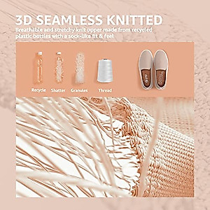 STQ Slip on Sneakers for Women Comfortable Loafers Breathable Knit Casual Tennis Skate Shoes Sand 7 US