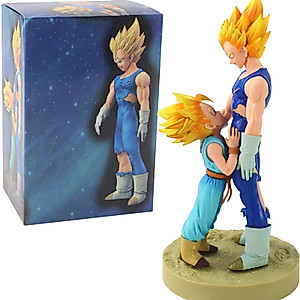 14-22cm Dragon Ball Z Super Saiyan Vegeta Torankusu Trunks Father and Son Action Figure PVC Model Dolls Collections Toys Gifts