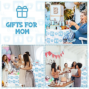 Zonon 3 Pieces 56'' Extra Large Baby Shower Bags Gift Jumbo Gender Reveal Storage Gift Wrapping Bags Oversized Holiday Plastic Birthday Gift Bags for Party Favors Gift Wrap(Blue Footprint)