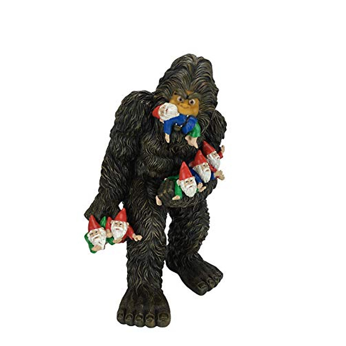 Large Miniature Bigfoot and Gnomes for The Fairy Garden. A Large Garden Gnome Figurine (13 inch High) and a Fairy Garden Accessory by GlitZGlam