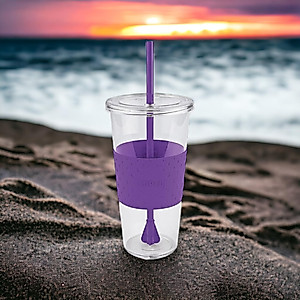 Copco Set of 2 Sierra On The Beach Purple Cold 24 Ounce Tumblers