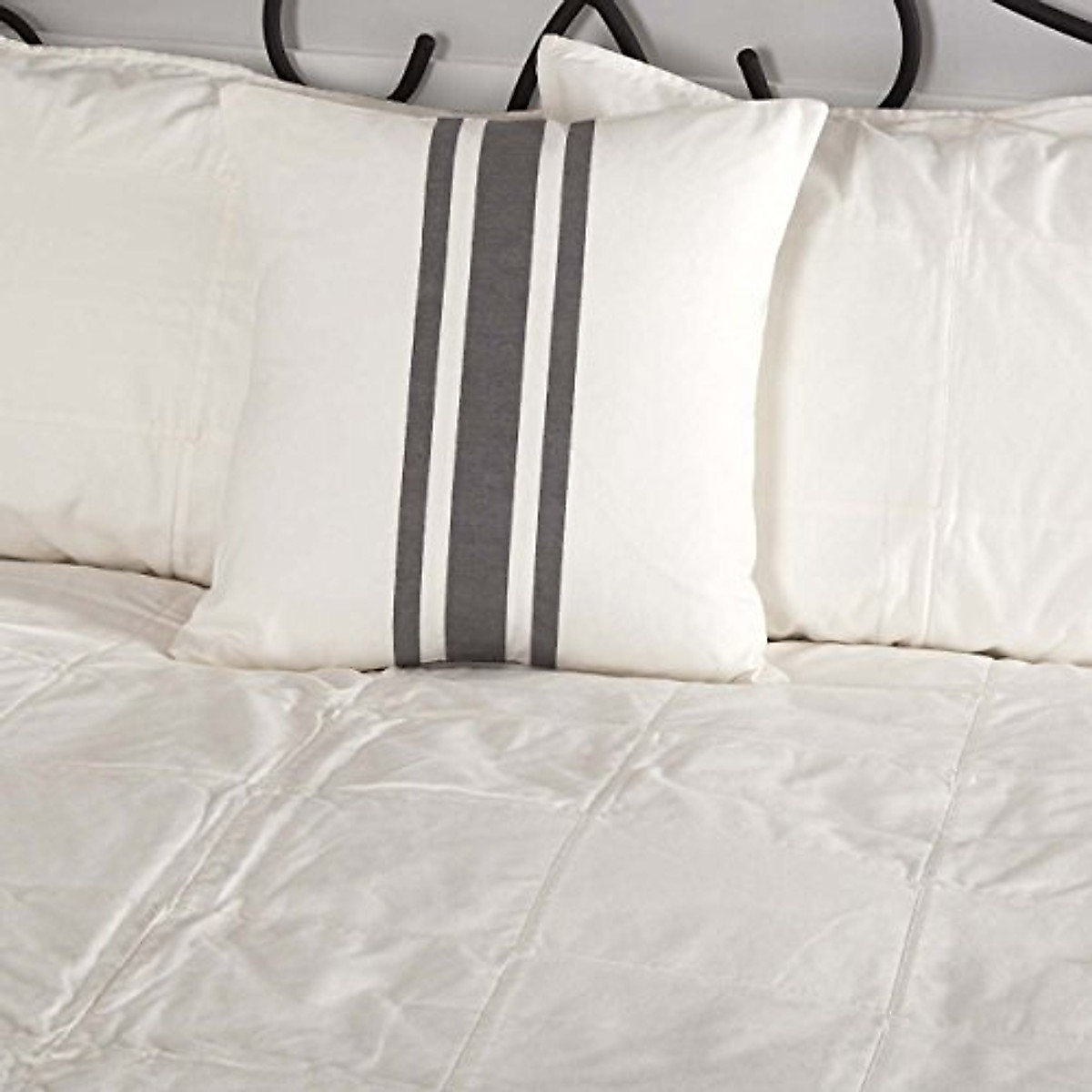 Piper Classics Silo Hill Charcoal Stripe Pillow Cover 18x18