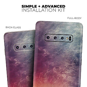 DesignSkinz Abstract Fire & Ice V19 Protective Vinyl Decal Wrap Skin Cover Compatible with The Samsung Galaxy S20 (Screen Trim & Back Glass Skin)