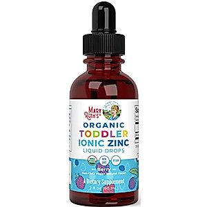 Toddler Liquid Ionic Zinc & Elderberry Syrup USDA Organic Liquid Drops for Toddlers Bundle by MaryRuth’s | Immune Support | Cellular Health | Overall Health for Toddlers.