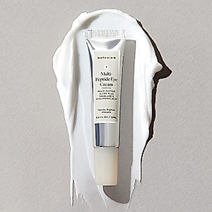 Naturium Multi-Peptide Eye Cream Plus Squalene & Hyaluronic Acid, Smoothing & Anti-Aging Skincare, 0.5 oz