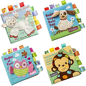 SUNEN Baby Soft Book Cloth Book Crinkle Books for Babies, Touch and Feel Books for 1 Year Old Infants Early Education Toys, Fabric Tactile Baby Books for Toddler Newborn Boy & Girl Best Gift