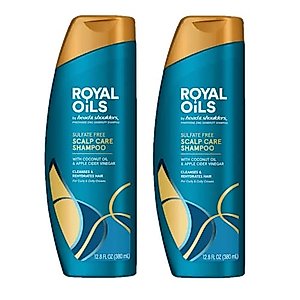 Head & Shoulders Royal Oils Sulfate Free Scalp Care Shampoo Itch Relief with Coconut Oil and Apple Cider Vinegar - 12.8 fl oz (Pack of 2)
