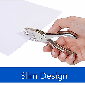 Swingline 1 Hole Punch, Single Hole Puncher, 5 Sheet Capacity, Classic Office Paper Punch for Craft Paper, DIY Crafts, Perfect for Home Office School Supplies, Chrome (74005)