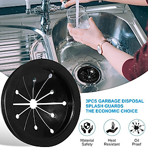 Kitchen Garbage Disposal Rubber Drain Insert,3pcs Garbage Disposal Cover,3 Inch Garbage Disposal Splash Guard,Disposal Splash Guard,Kitchen Sink Rubber Drain Guard