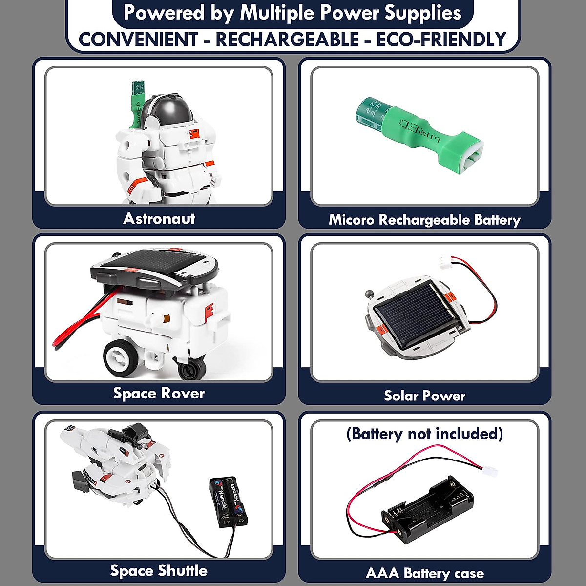 Lehoo Castle STEM Projects for Kids Ages 8-12, Learning & Education Toys, 6 in 1 Solar Robot, Building Kits for Kids, Science Kit, Space Toys, Christmas Birthday Idea Gifts for Teen Boys Girls